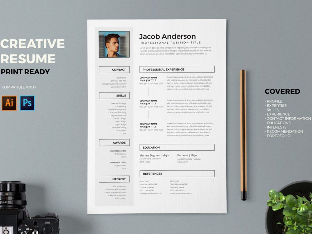 Easy Creative Resume Templates Huntlopi