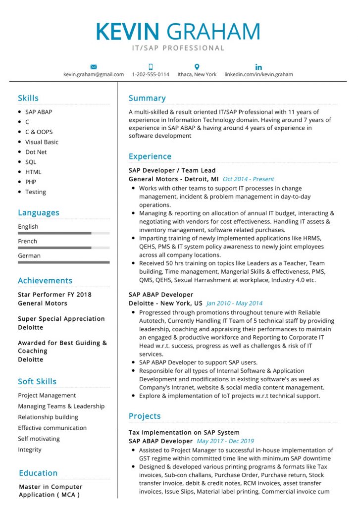 IT Resume Samples Page 15 Of 15 2023 ResumeKraft