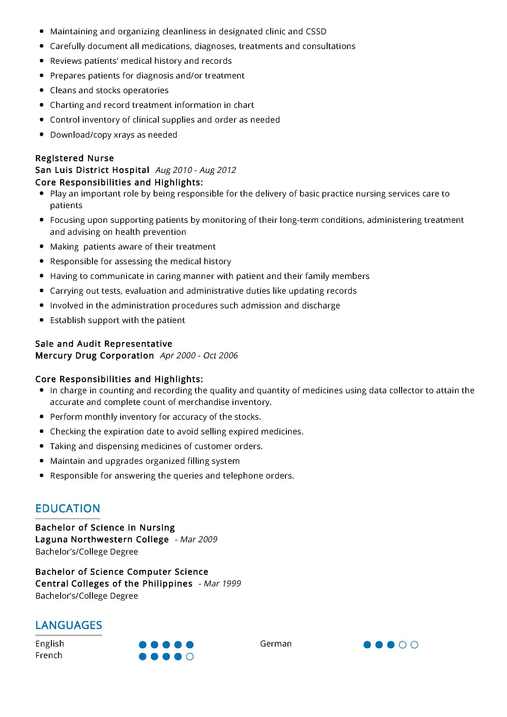 Dental Nurse Resume Example 2023 Writing Tips ResumeKraft