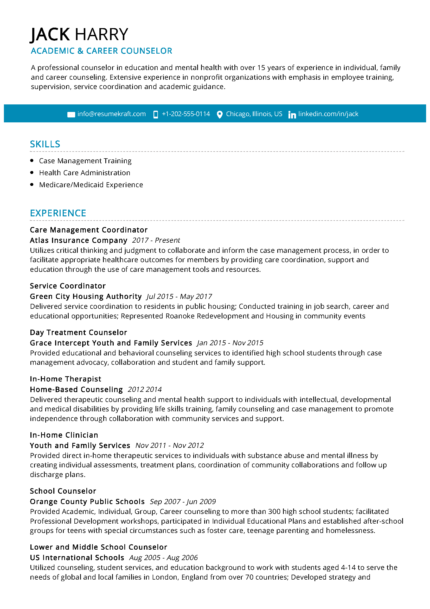Career Counselor Resume Sample 2023 Writing Tips ResumeKraft