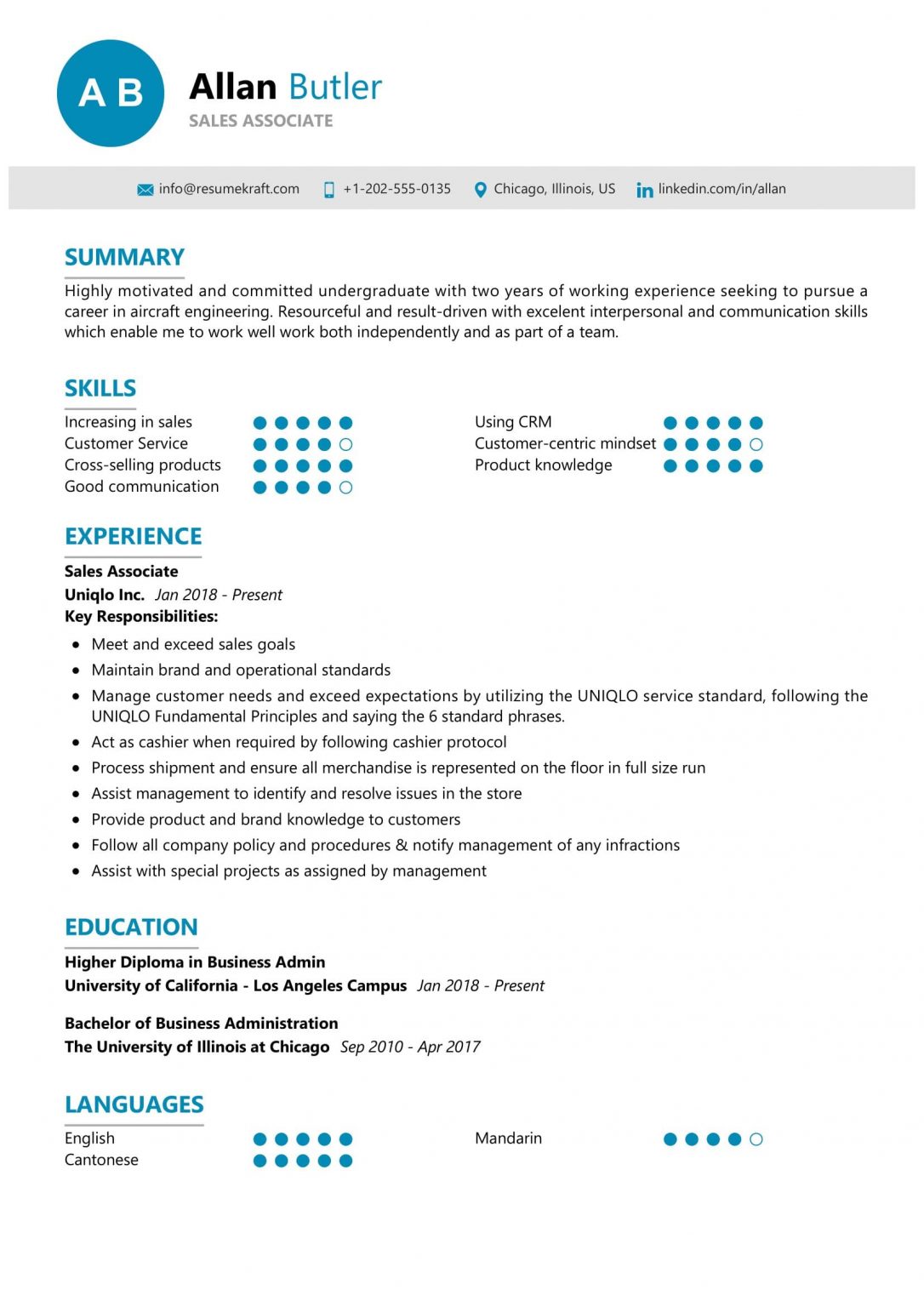 Business Resume Examples - Page 18 of 19 in 2025 - ResumeKraft