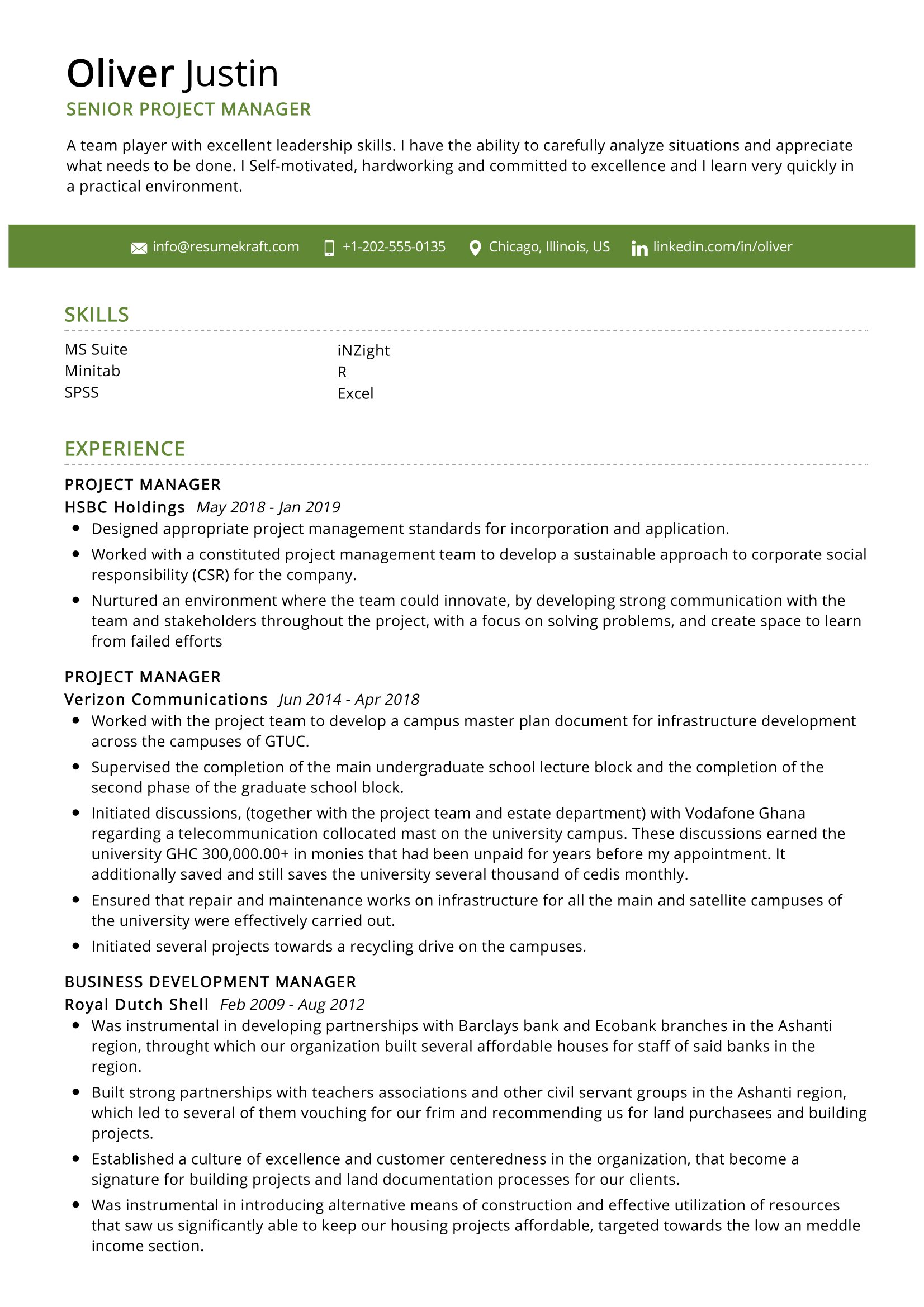 Senior Project Manager Resume Sample 2023 Writing Tips ResumeKraft