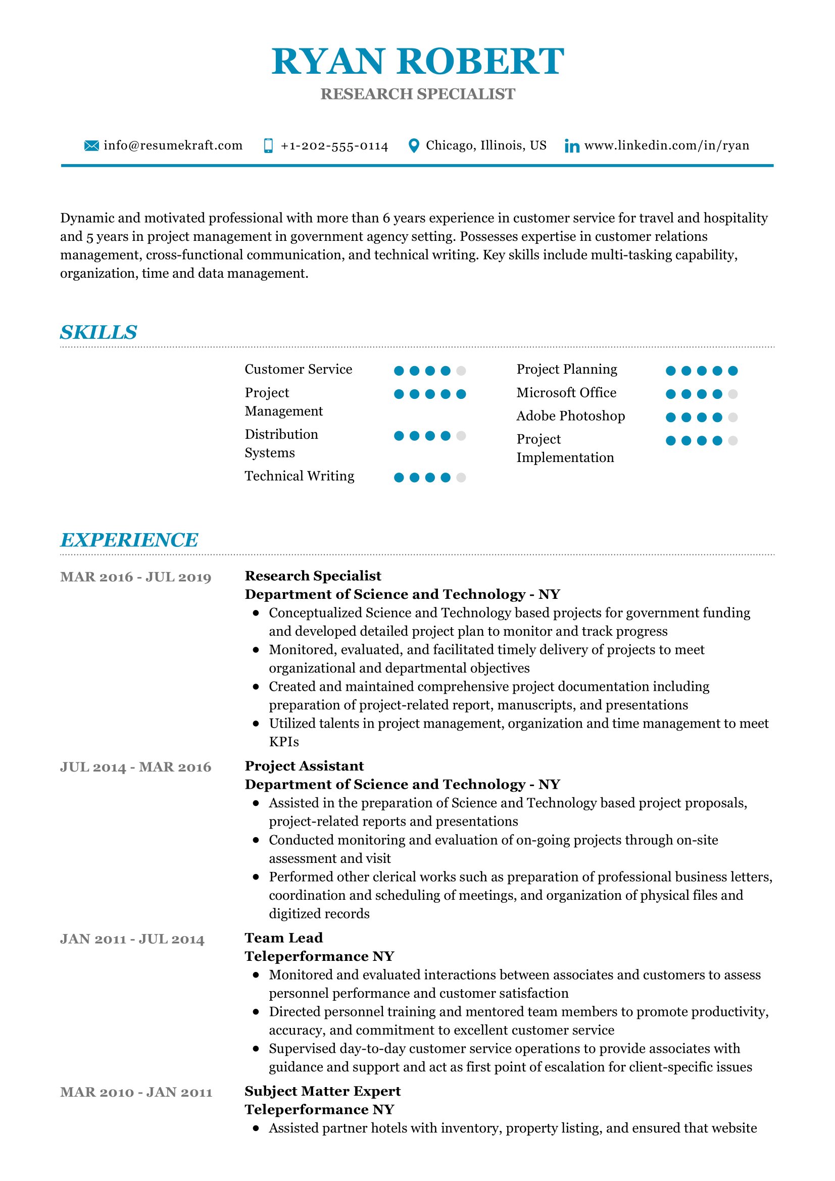 Research Specialist Resume Sample 2023 Writing Tips ResumeKraft