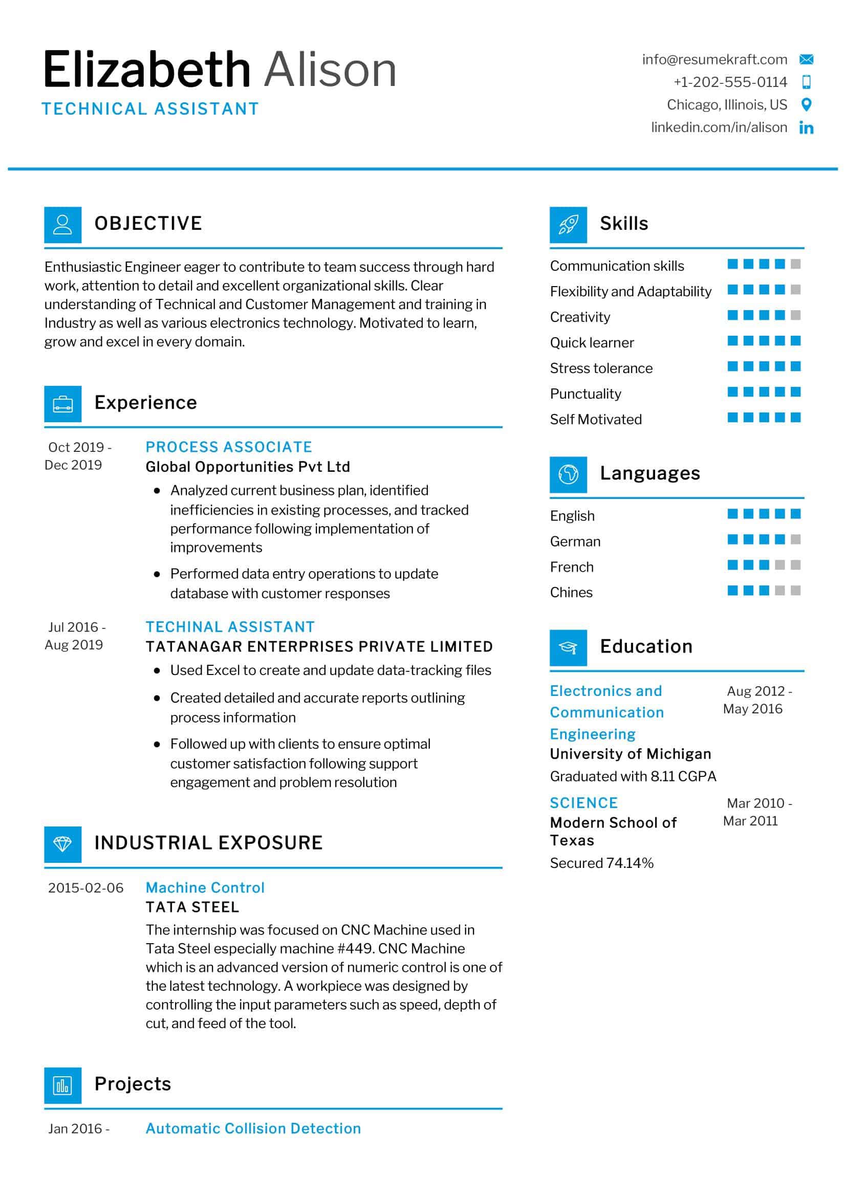 Technical Assistant Resume Sample 2023 Writing Tips ResumeKraft