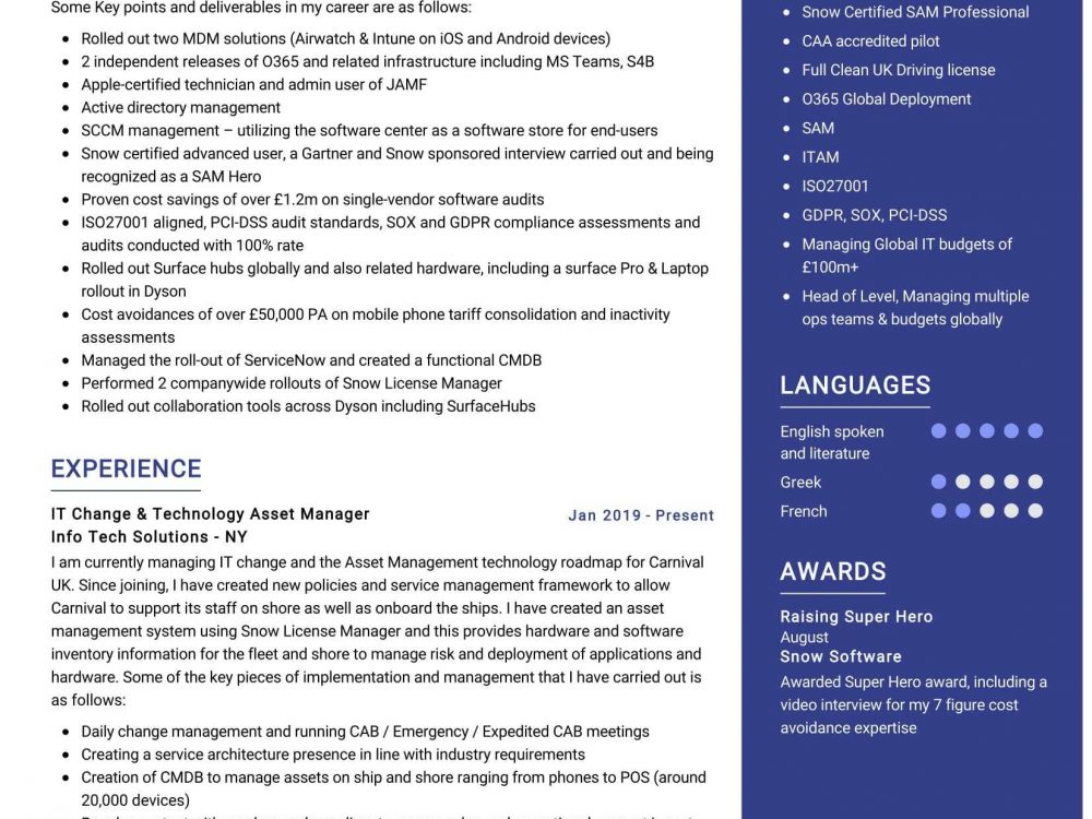IT Asset Manager Resume Sample 2022 Writing Tips ResumeKraft 2023 