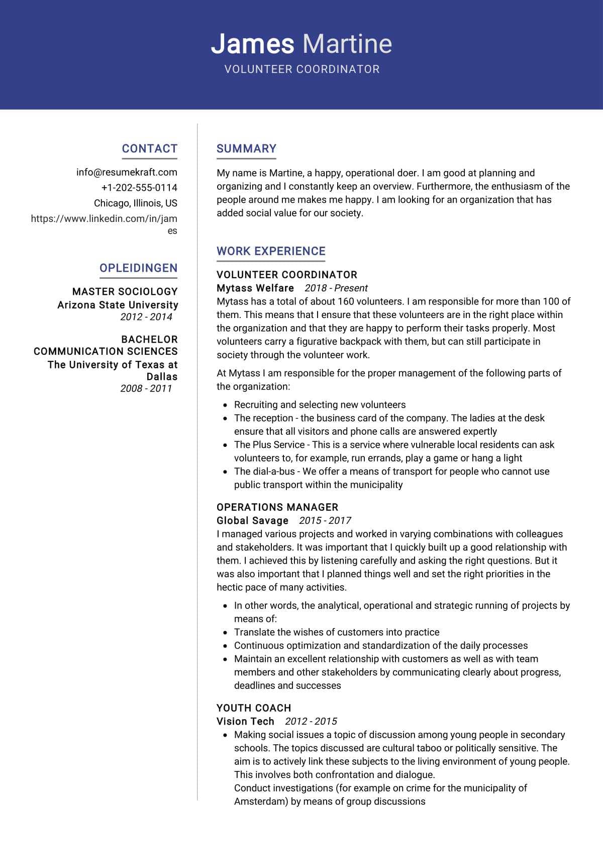 Coordinator Resume Sample 2023 Writing Tips ResumeKraft 2023 