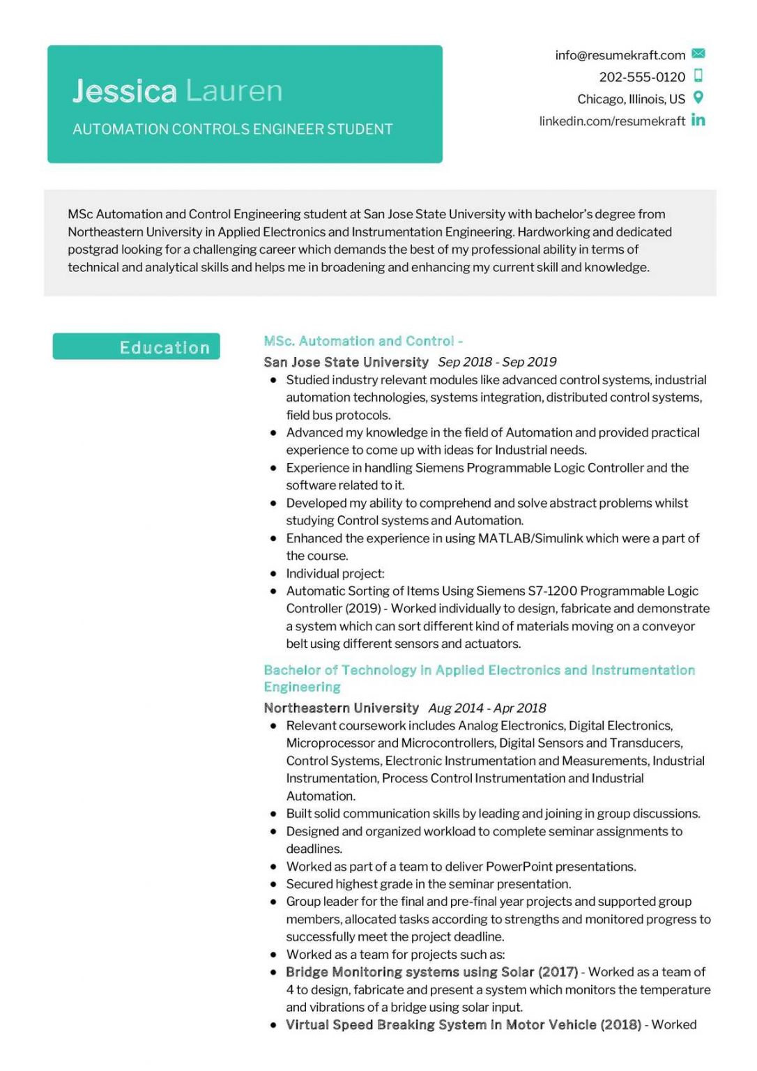 Engineering Resume Examples 2021 - ResumeKraft Engineering Resume Examples 2021 - ResumeKraft