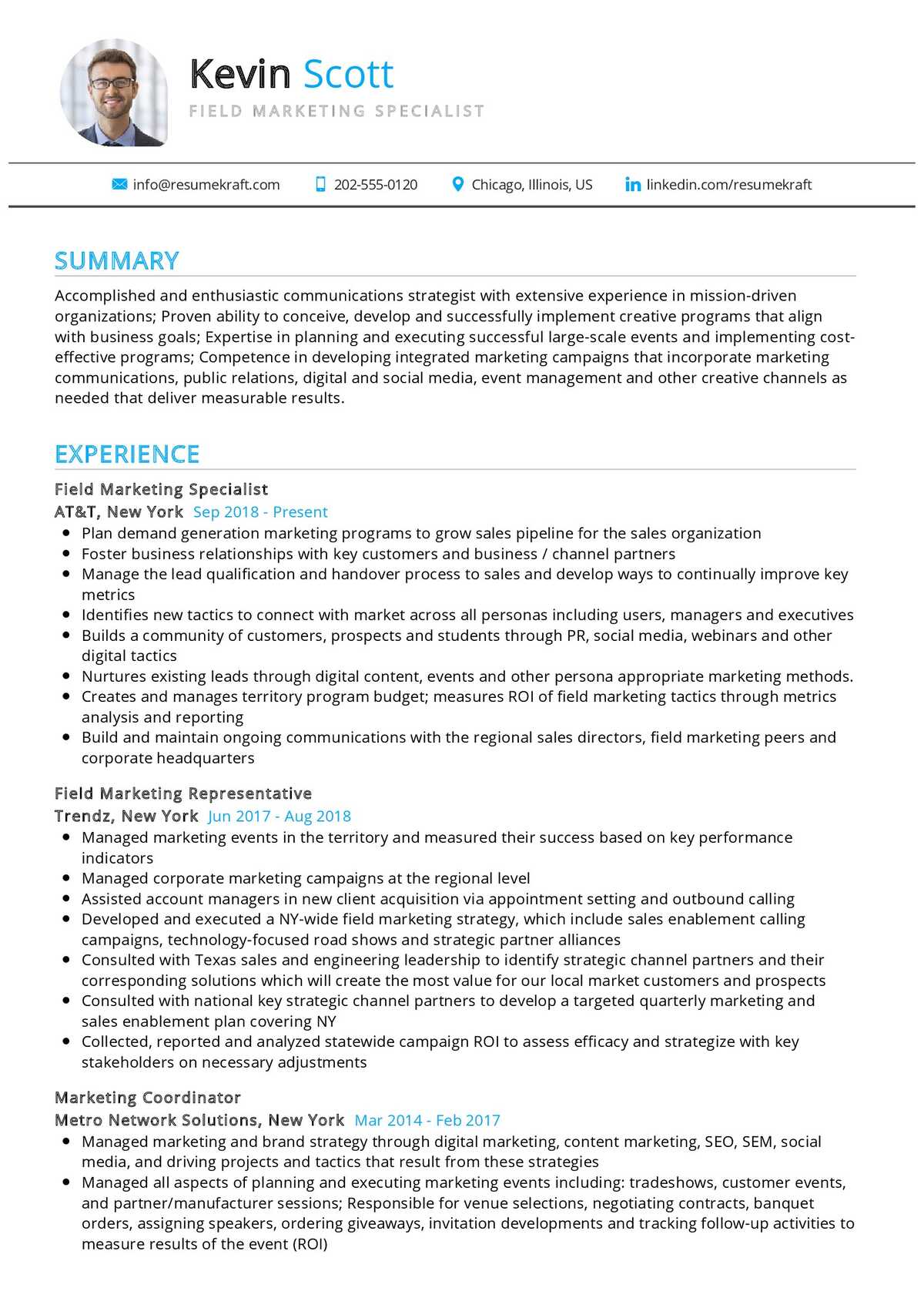 Field Marketing Specialist Resume Sample 2023 Writing Tips ResumeKraft