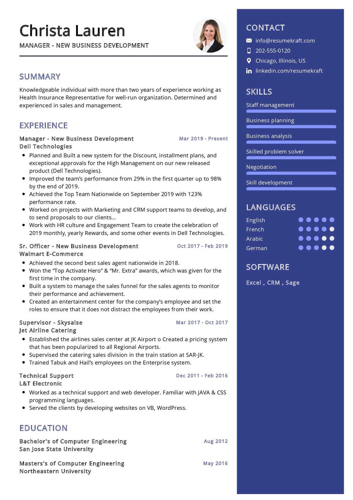 New Business Development Manager Resume 2023 Writing Tips ResumeKraft