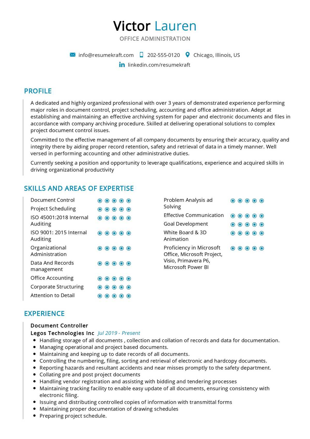 Office Administration Resume Example 2023 Writing Tips ResumeKraft