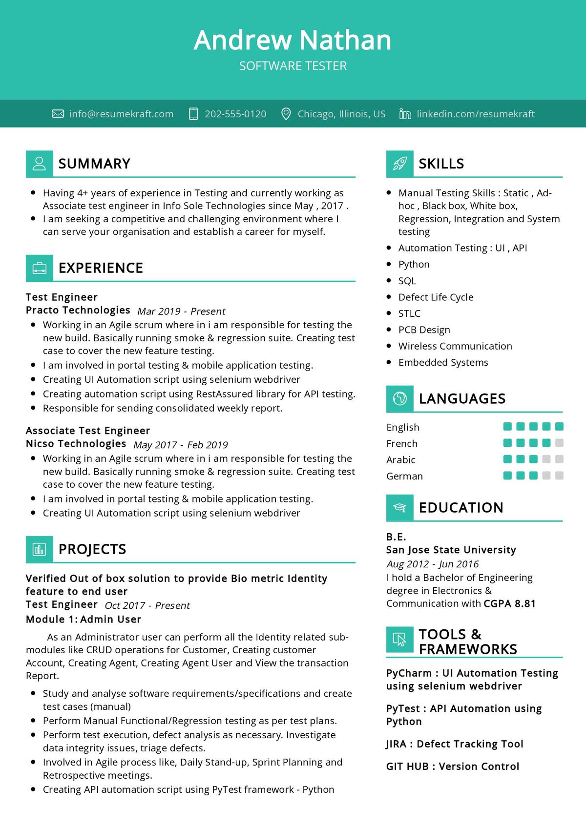 Sample Resume For Experienced Software Developer Free Download Sutajoyo