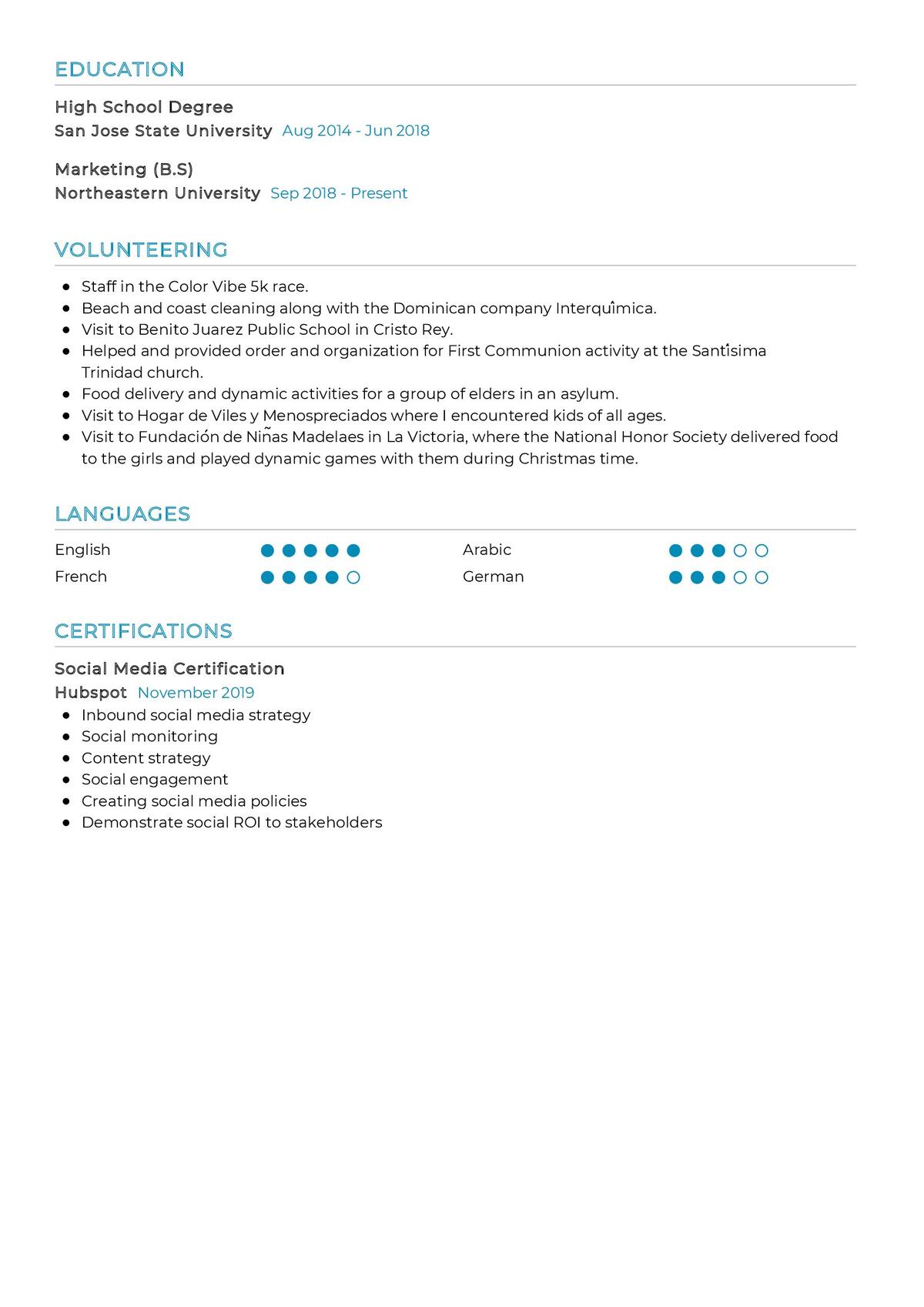 Marketing Intern Resume Sample 2021 Writing Guide Tips ResumeKraft