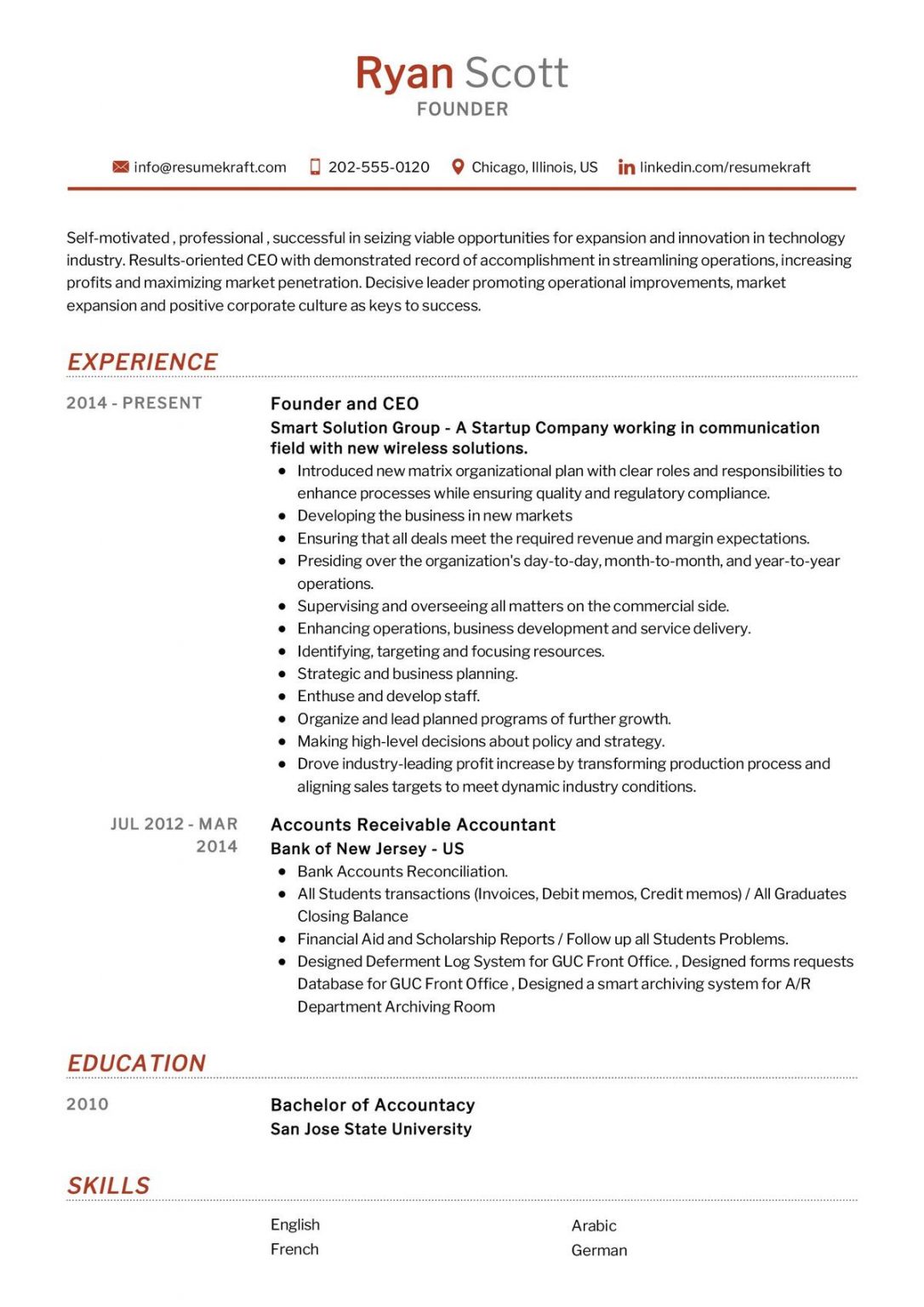 Business Resume Examples 2022 - ResumeKraft