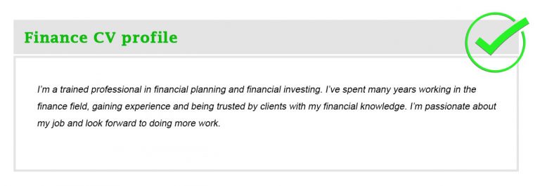 25+ Best CV Personal Profile Examples with Writing Guide 2024 - ResumeKraft