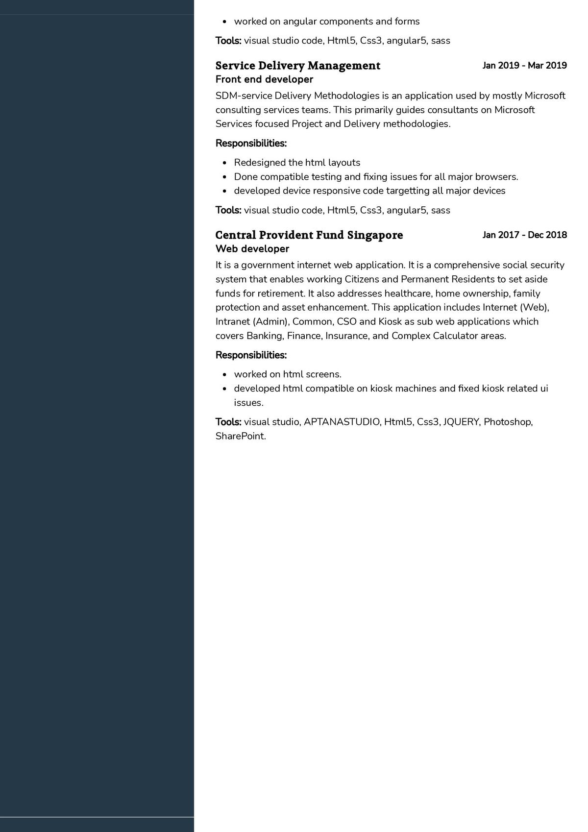 Front End Developer Cv Sample In 2025 Resumekraft 