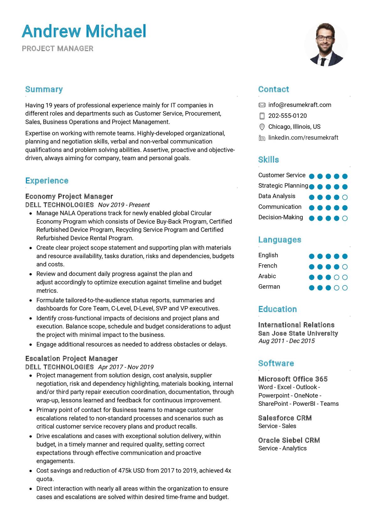 Project Manager CV Sample 2023 Writing Tips ResumeKraft
