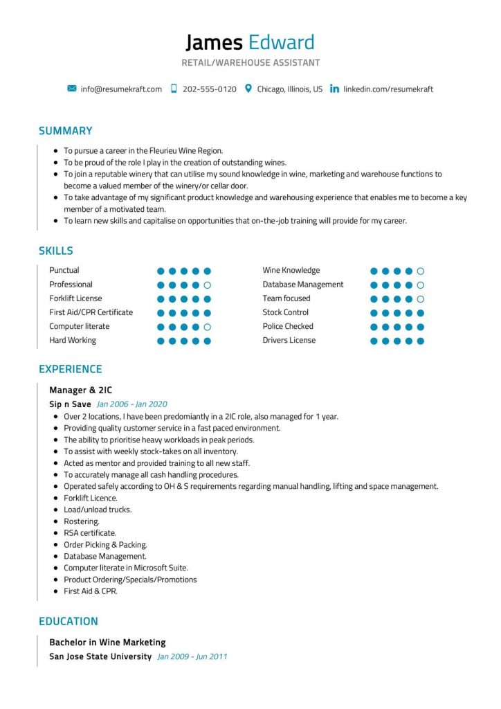 CV Samples - Page 8 of 15 2022 - ResumeKraft
