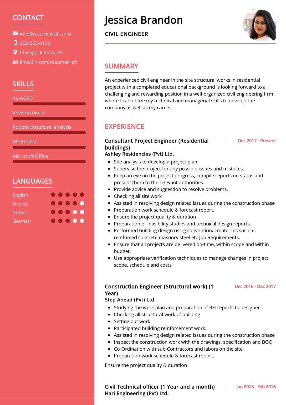 Civil Engineer CV Example For 2024 Writing Tips ResumeKraft