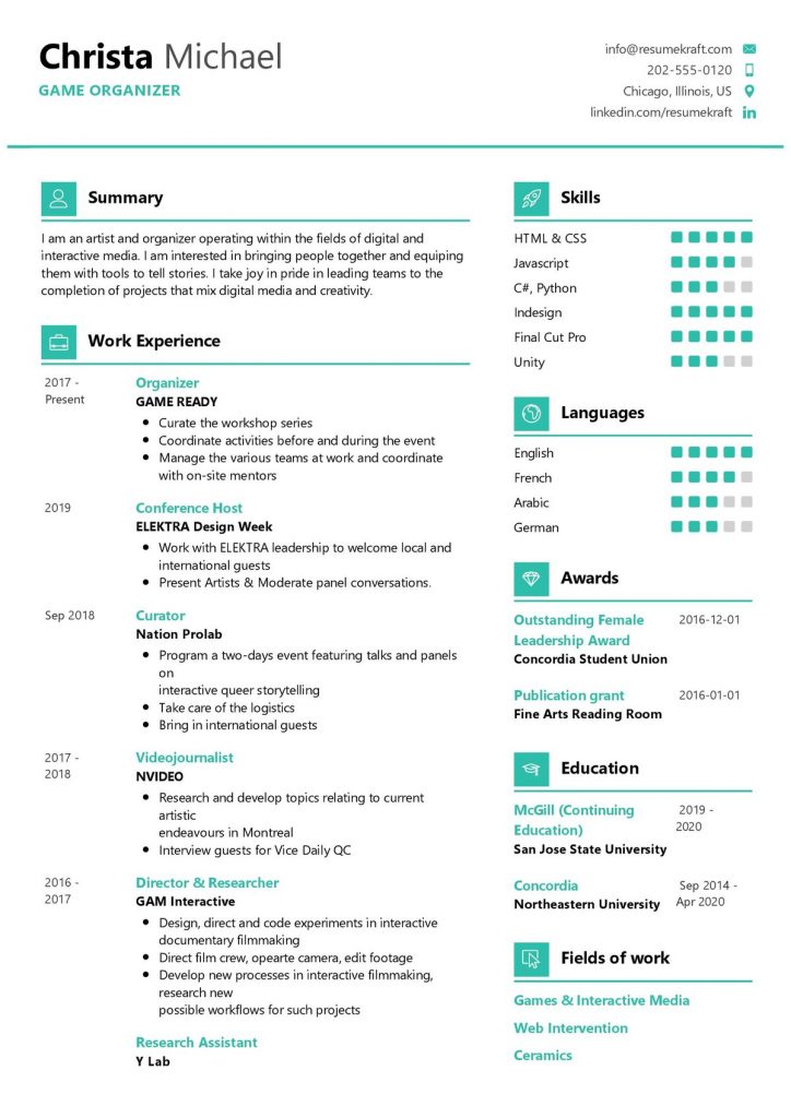 CV Template in 2024 - ResumeKraft