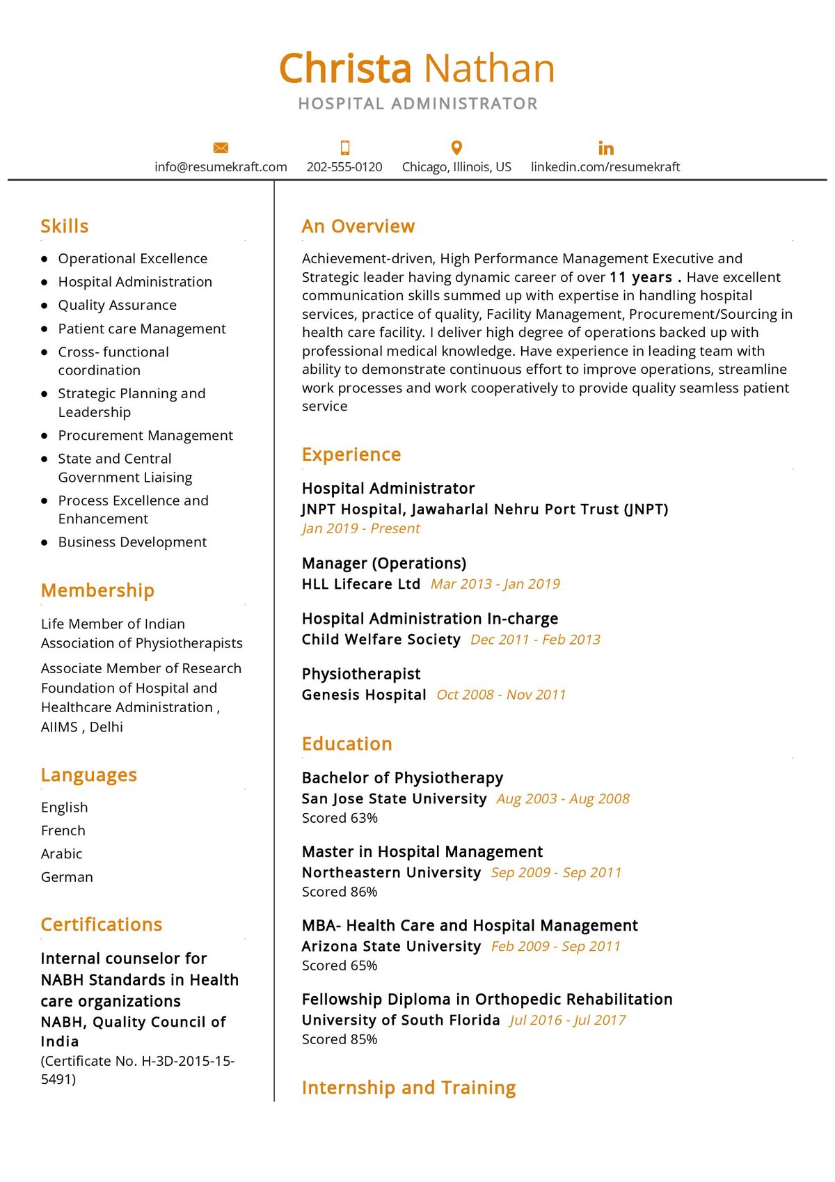 1200 Professional Resume Samples For 2022 ResumeKraft