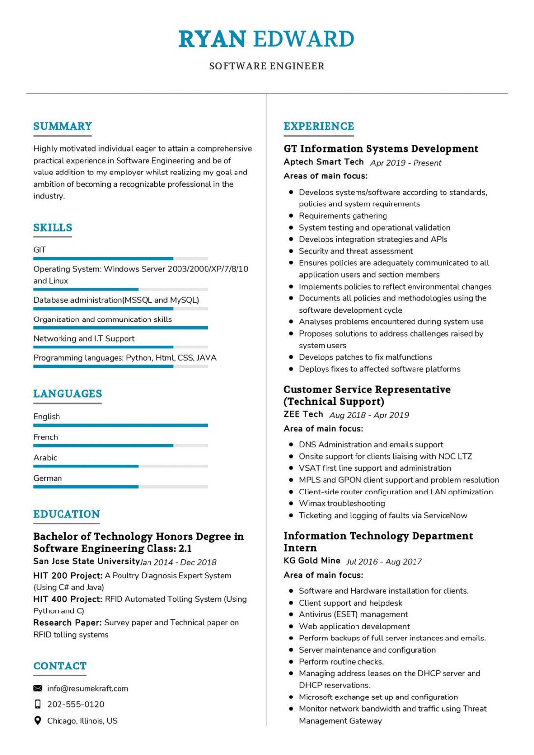 CV Template in 2025 - ResumeKraft