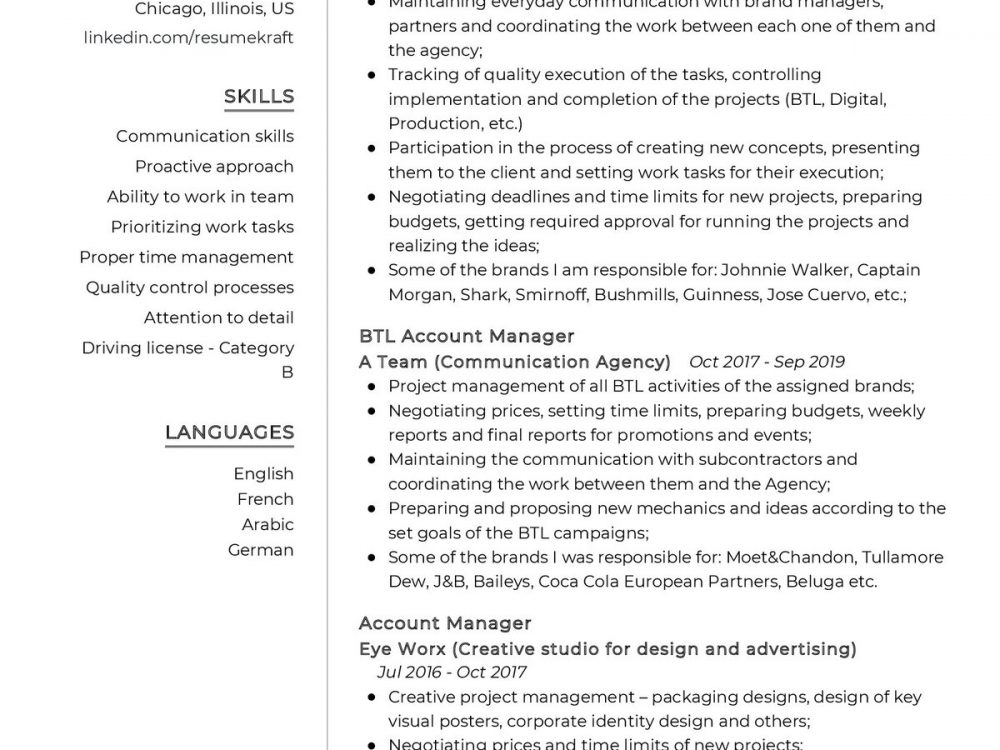 Account Manager Resume Template 2023 Writing Tips ResumeKraft