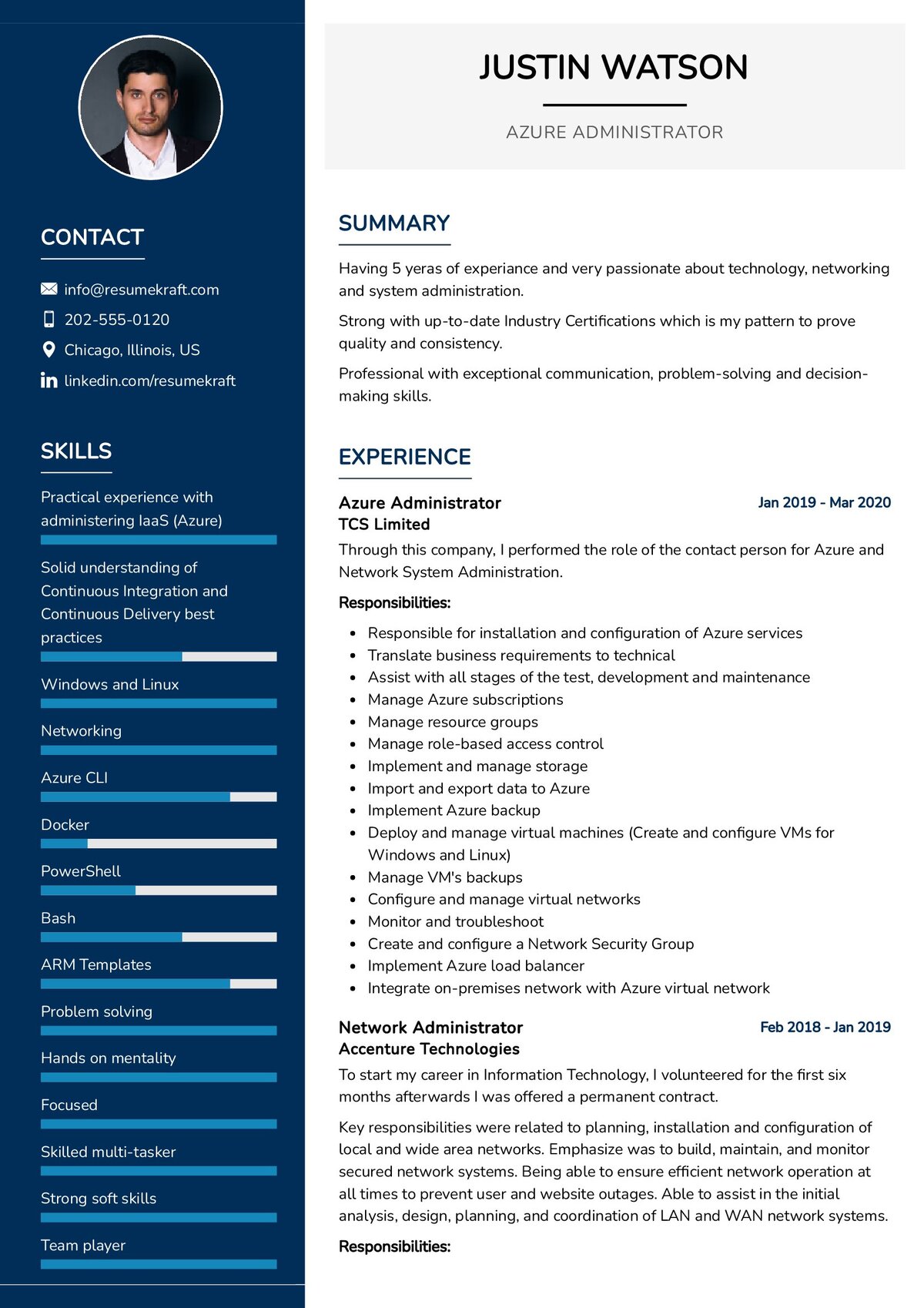 Azure Administrator Resume Example 2023 Writing Tips ResumeKraft