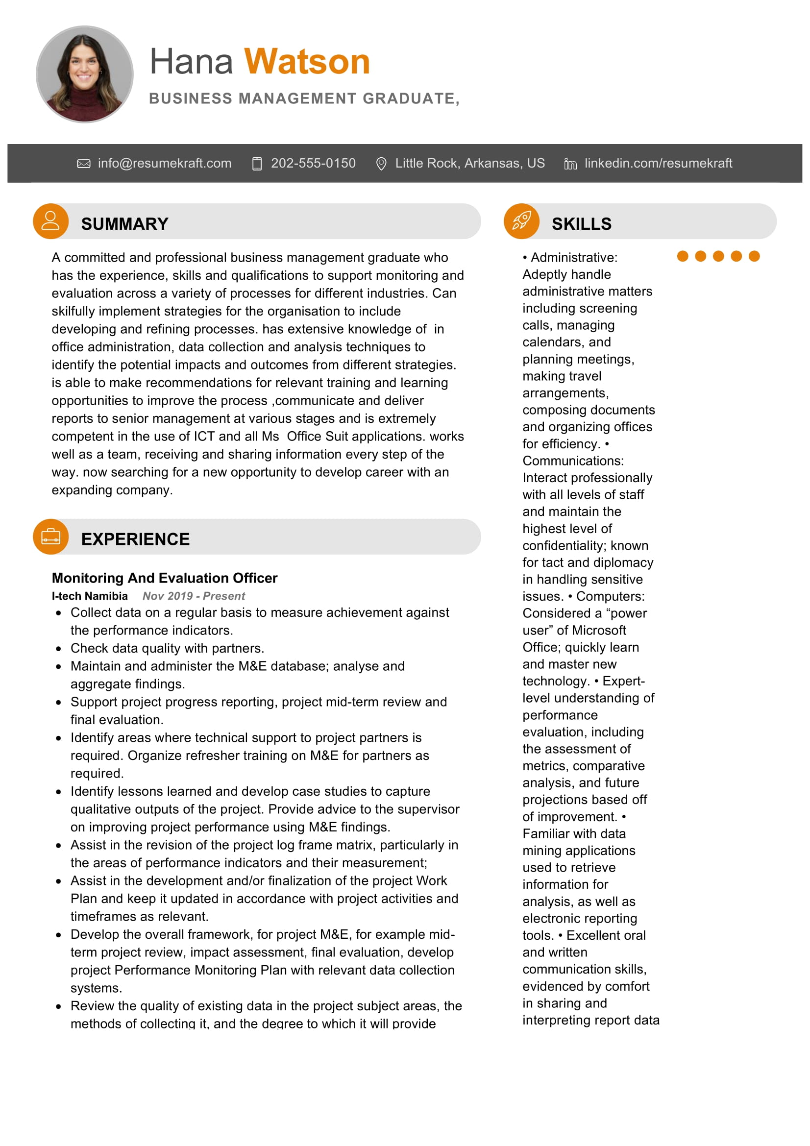 Business Management Graduate Resume Sample 2023 Writing Tips 