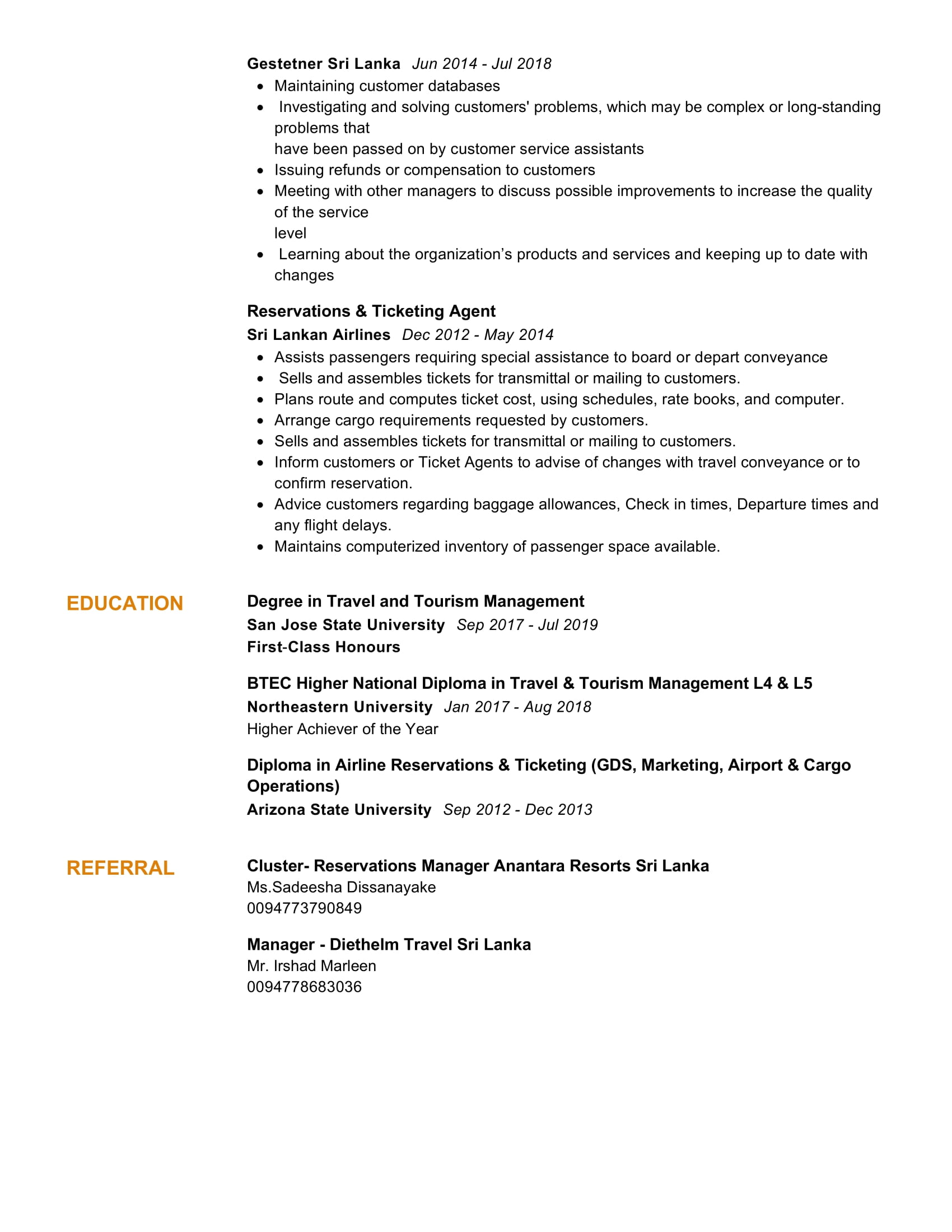Travel Planner Resume Example 2023 Writing Tips ResumeKraft