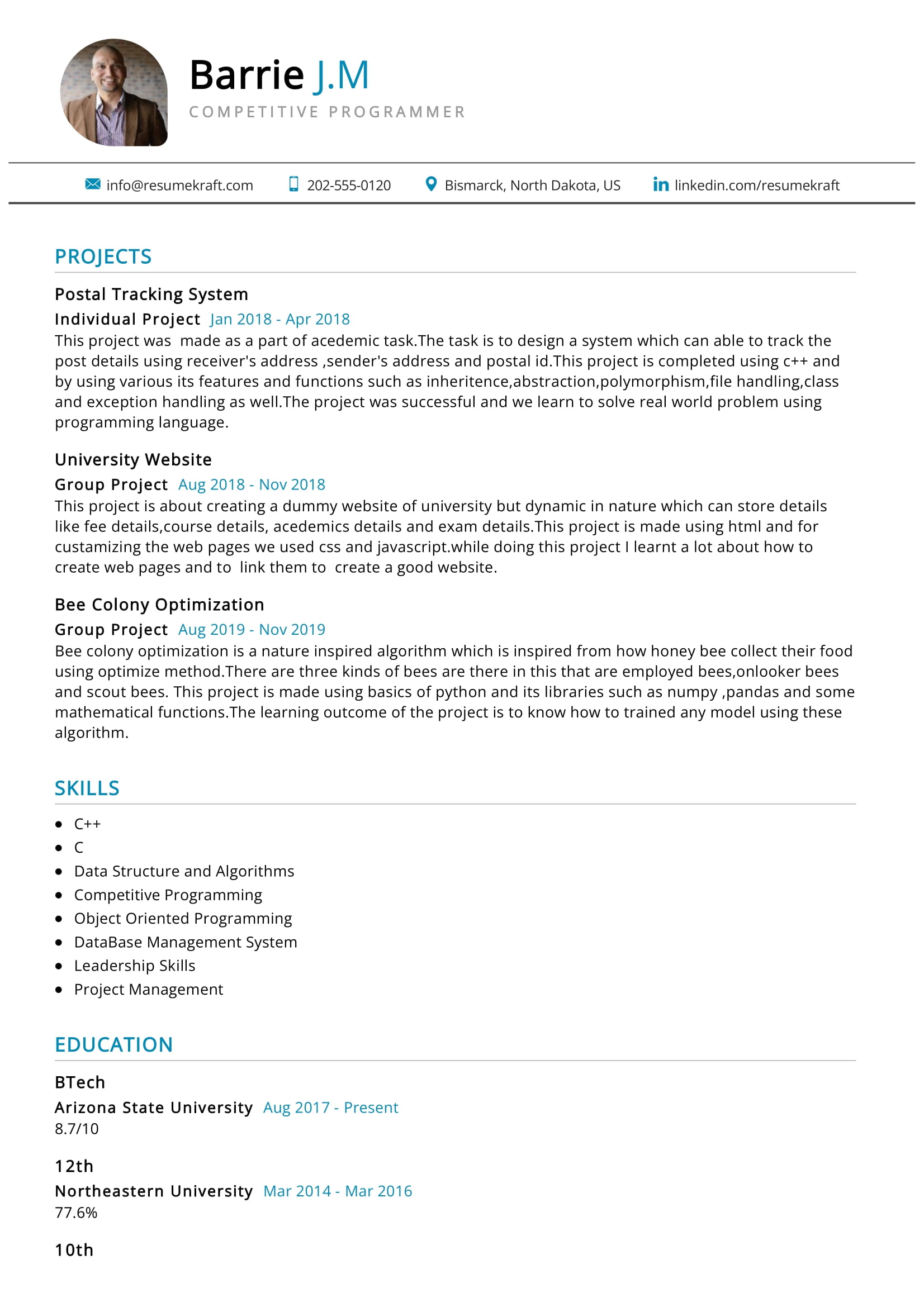 Competitive Programmer Resume Sample 2023 Writing Tips ResumeKraft