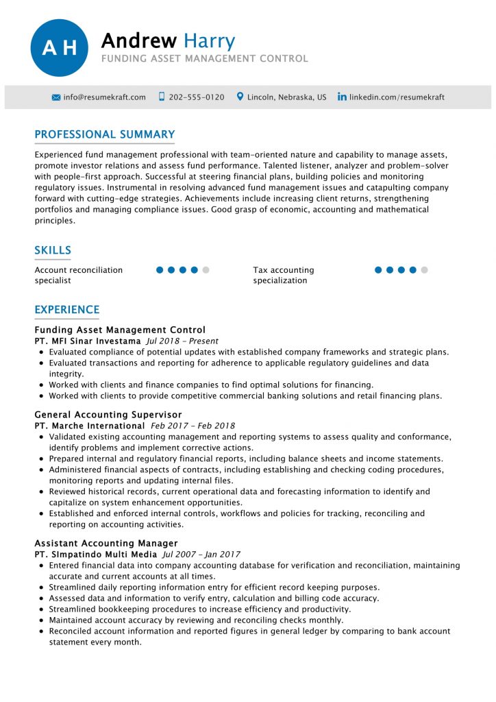 Accounting Finance Resume Samples 2023 - Resumekraft