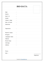 43+ Biodata Format Samples (Free Download in PDF & Word) 2025