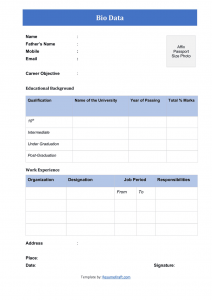 43+ Biodata Format Samples (Free Download in PDF & Word) 2025