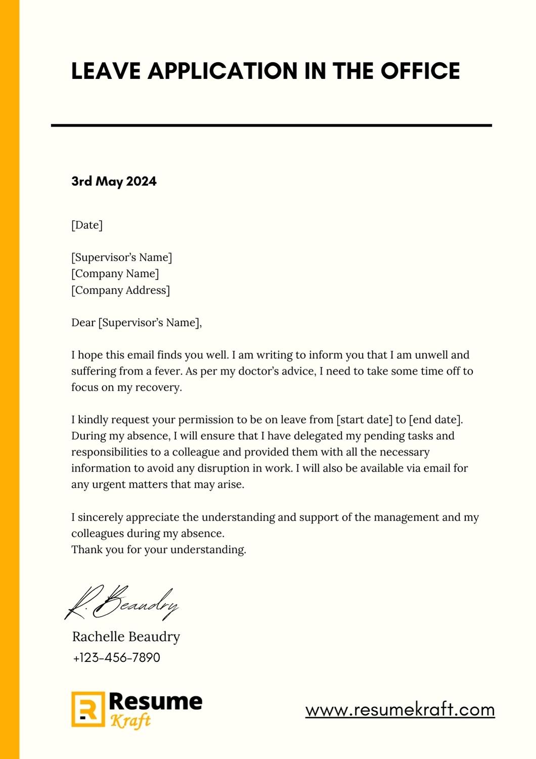 Effective Leave Application for Fever: Sample Letters and Tips (2025 ...