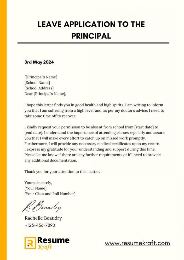 Effective Leave Application for Fever: Sample Letters and Tips (2025 ...