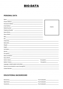 42+ Sample Bio Data Formats for Job PDF & Word Free Download 2025