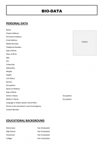 42+ Sample Bio Data Formats for Job PDF & Word Free Download 2025