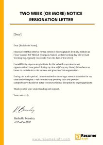 Resignation Letter: 10+ Downloadable Sample Templates [Latest 2025 ...