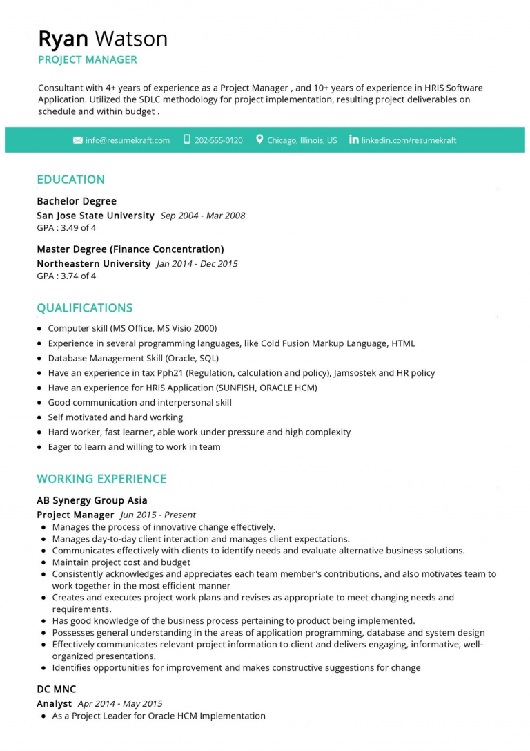 19 Project Manager Resume Examples: 2025 Guide in 2025 - ResumeKraft