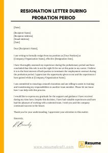 How To Write a Resignation Letter During Probation Period (With Samples ...