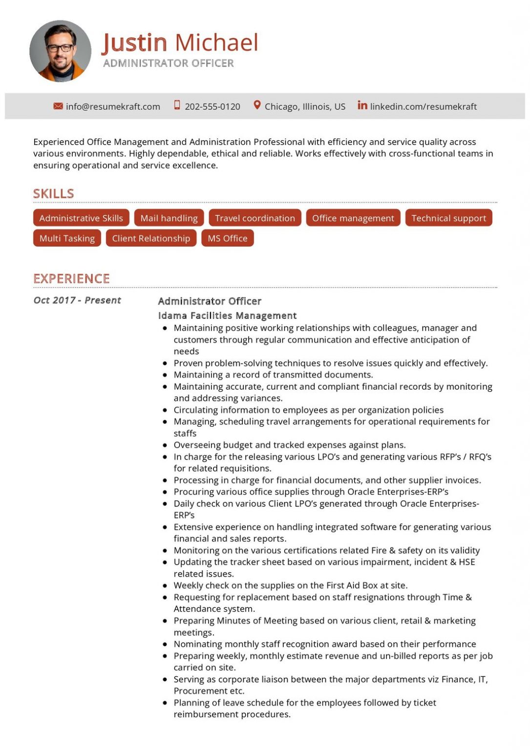 Administration Resume Samples - Page 17 of 32 in 2024 - ResumeKraft