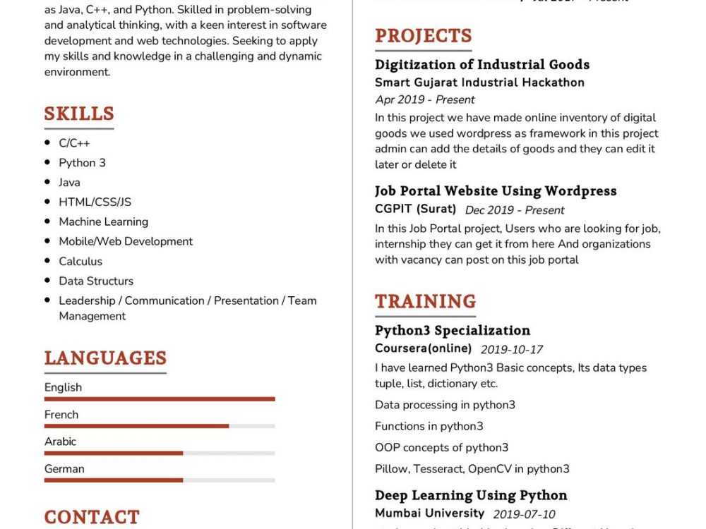 Computer Science Engineering Student Resume in 2025 - ResumeKraft Computer Science Engineering Student Resume in 2025 - ResumeKraft