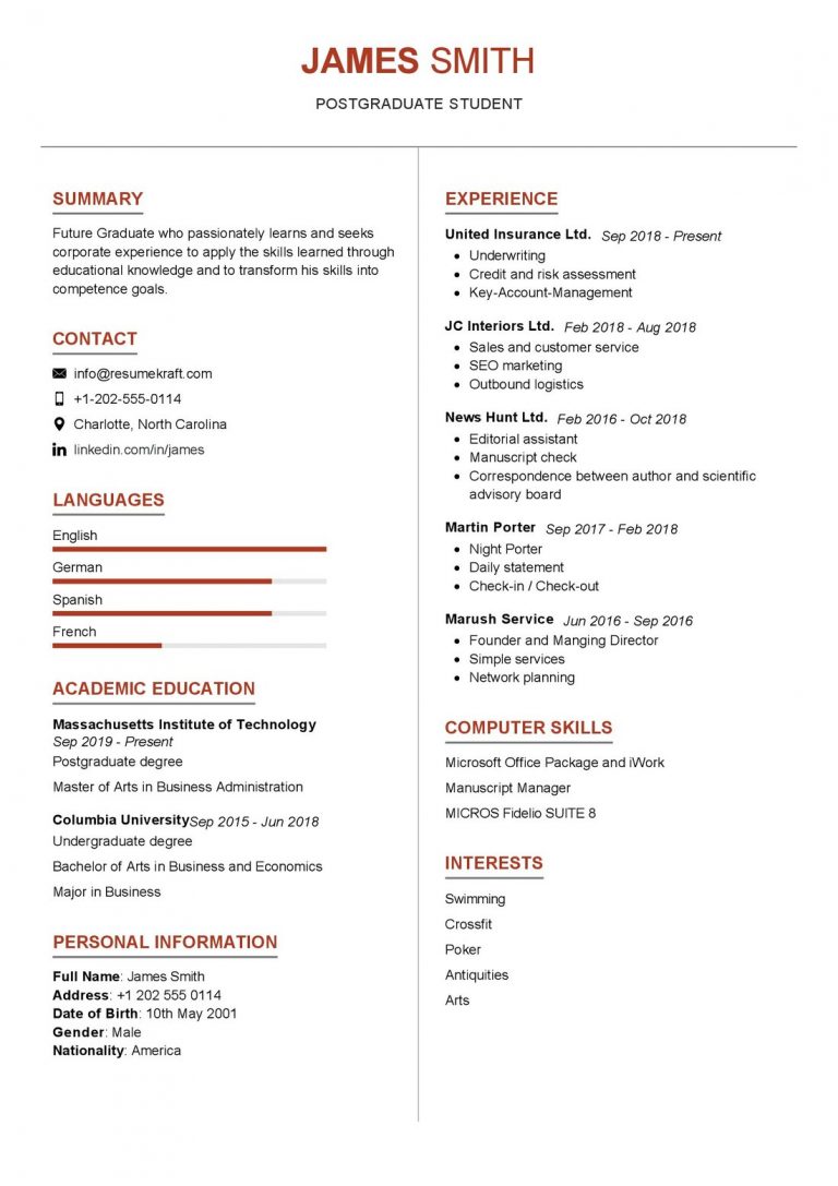 2200+ Professional Resume Samples in 2025 | ResumeKraft