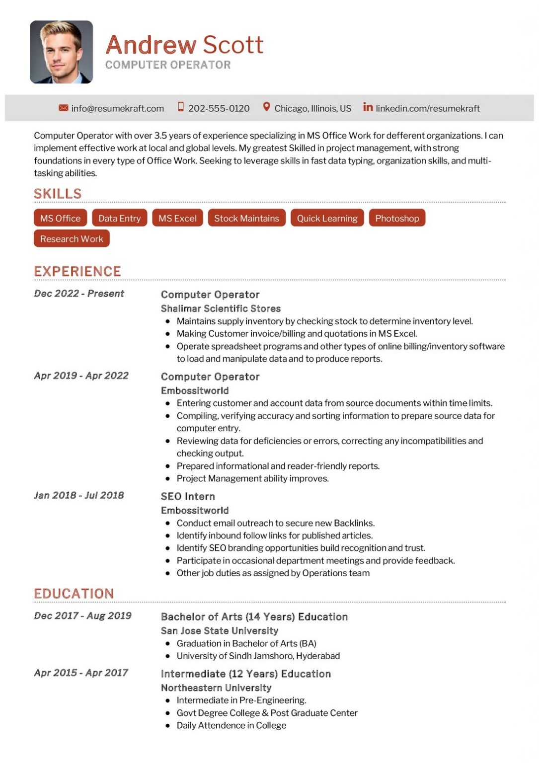 Administration Resume Samples - Page 12 of 32 in 2025 - ResumeKraft