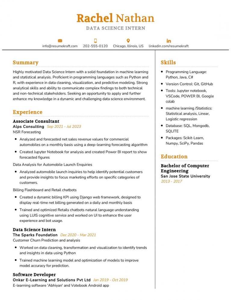 2200+ Professional Resume Samples in 2025 | ResumeKraft