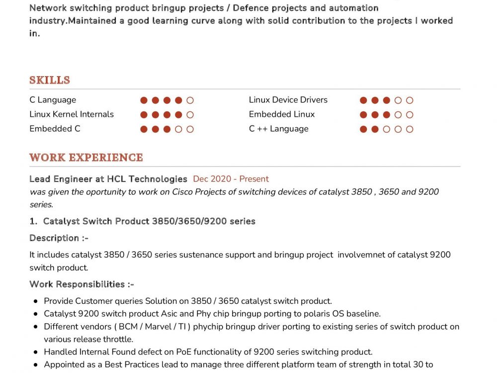Embedded Engineer Resume Example in 2025 - ResumeKraft Embedded Engineer Resume Example in 2025 - ResumeKraft