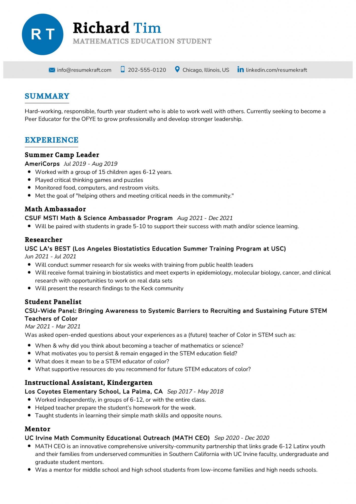 Education Resume Examples - Page 10 of 18 in 2025 - ResumeKraft