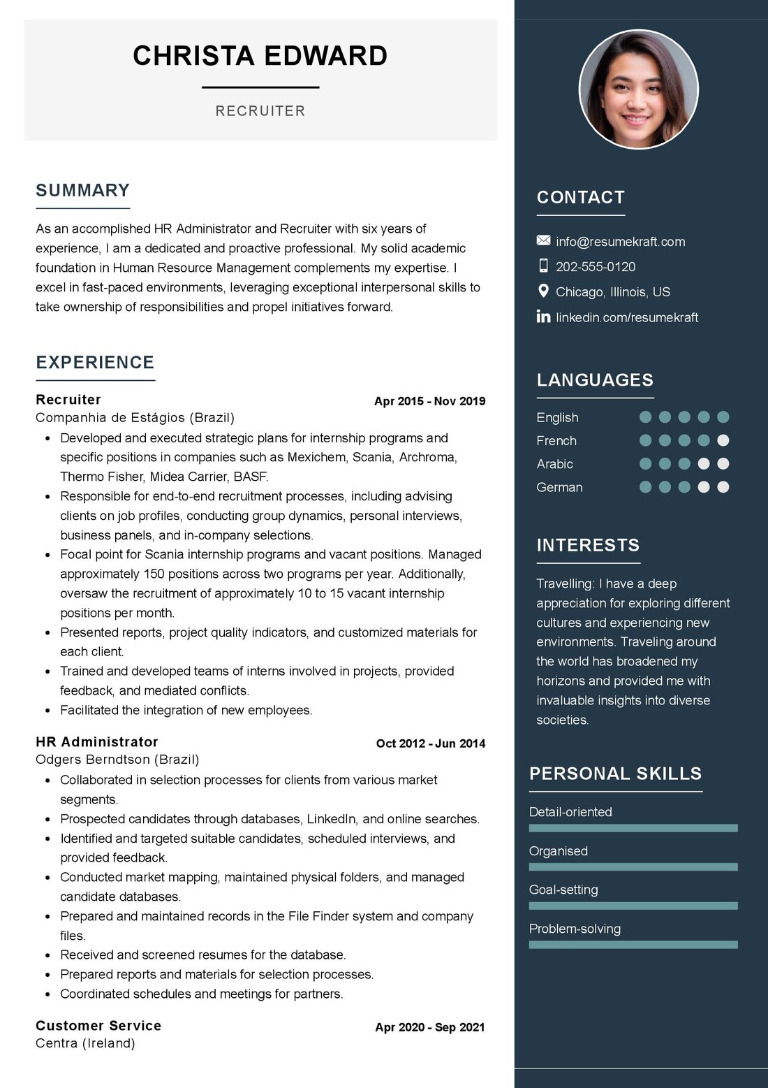 Recruiter Resume Sample In 2025 ResumeKraft