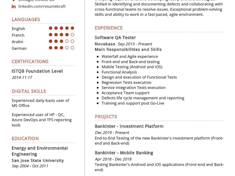 Software QA Tester Resume Example in 2025 - ResumeKraft Software QA Tester Resume Example in 2025 - ResumeKraft