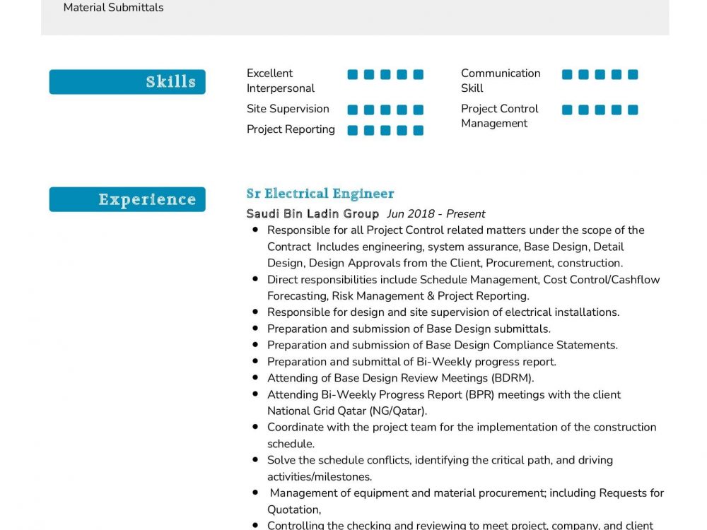 Sr Electrical Engineer Resume Example in 2025 - ResumeKraft Sr Electrical Engineer Resume Example in 2025 - ResumeKraft
